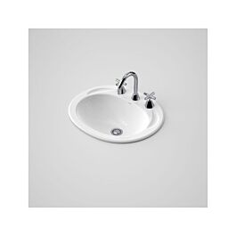 Concorde 500 Round Countertop Basin 500x425mm 3TH without overflow White