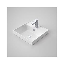 Teo 2.0 450 Square Countertop Basin 445x440mm 1TH w/- overflow White