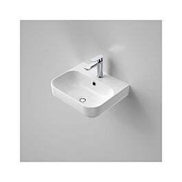Luna 450 Rectangular Wall Basin 450x380mm 1TH w/- overflow White