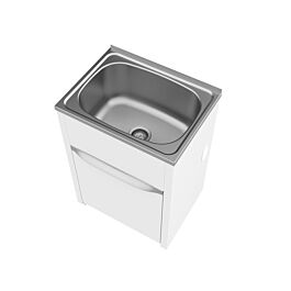Eureka 630 45 Litre Standard Laundry Tub + Cabinet NTH w/- By-Pass ...