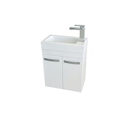 Ralph 450 Vanity Wall Hung w/- Polymarble Top 1TH White
