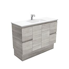 Vanessa Edge 1200 Vanity on Plinth w/- Polymarble Top 1TH Industrial