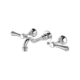 Lillian Wall Mount Basin/Bath Set w/- Lever Handles 5 Star-5Lpm Chrome