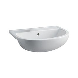 Compact 550 Semi-Recessed Basin 550x415mm 1TH w/- overflow White