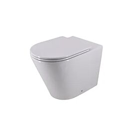 Bassini W/Faced Toilet Suite + Concealed Cistern Matt Chrome Flush ...