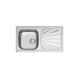 PWD King 780 Single Bowl Sink with Drainer 780x430x145mm S/Steel