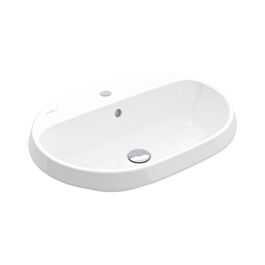 Architectura 2.0 600 Oval Inset Basin 600x450x125mm 1TH w/ overflow White