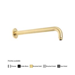 Universal Horizontal Shower Arm 300mm Brushed Gold