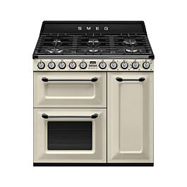 Victoria 90cm Dual Fuel Freestanding 7/9 Function Cooker w/- 6 Burner ...