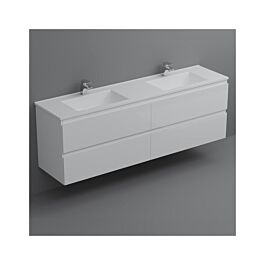 Zen 1800 Cabinet Wall Hung 4 Drawer White (Zen1800) w/-Polymarble Top